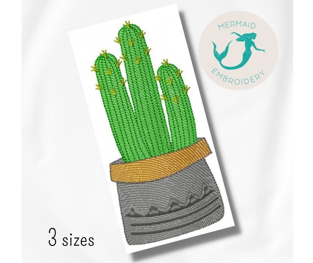 Cactus3 Embroidery Design Plants Embroidery Design Machine Floral ...
