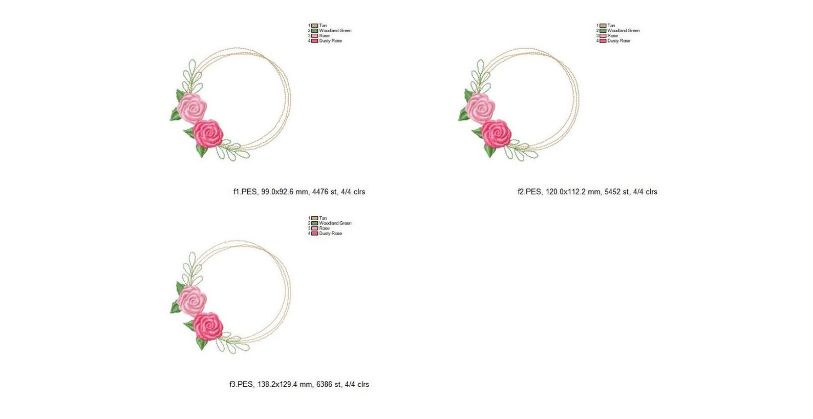 Frame Roses Embroidery Design, Frame Embroidery Design Machine, Floral ...