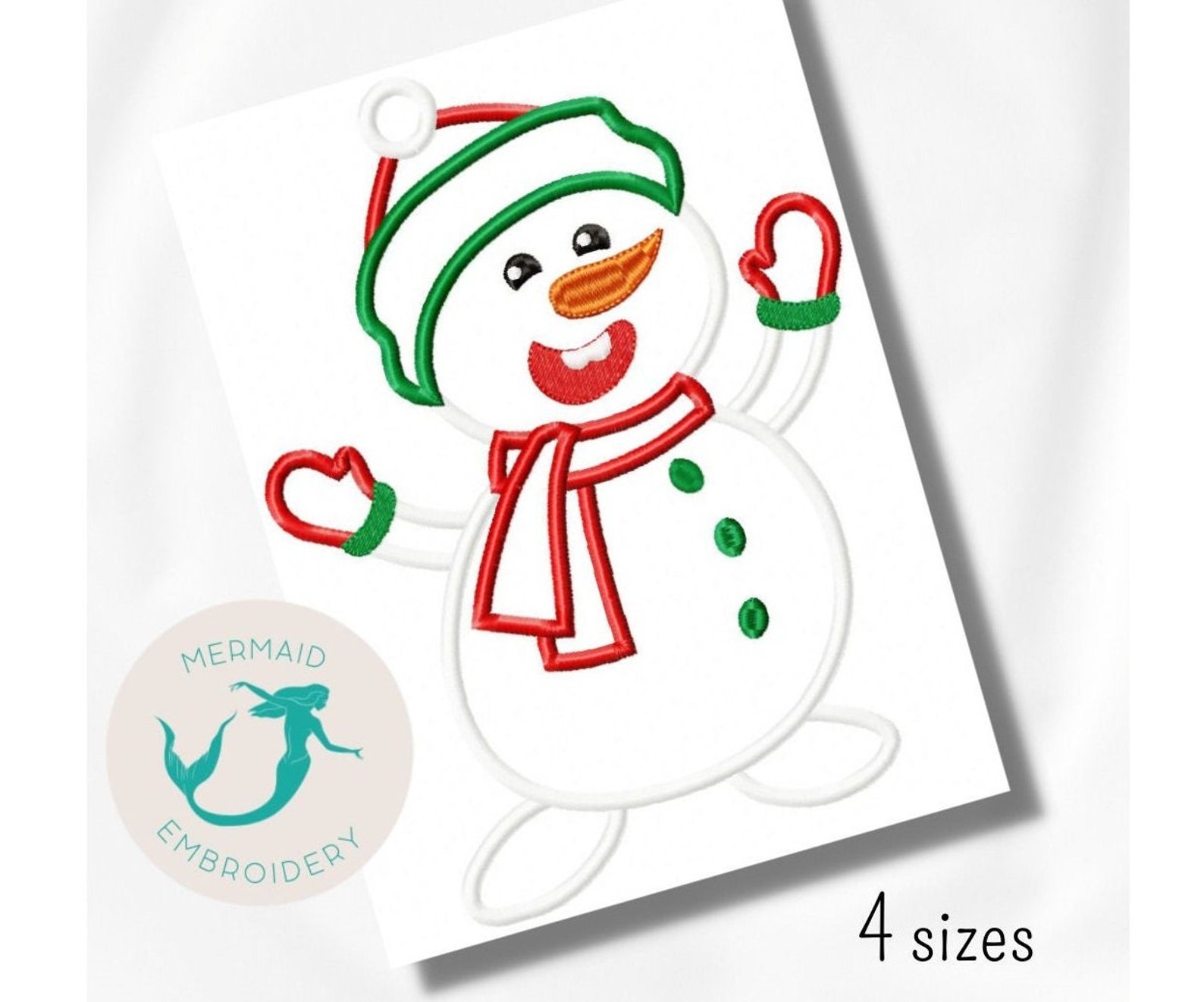 Snowman Embroidery Design Machine Christmas Embroidery - Etsy
