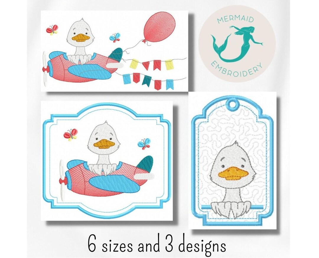 Duck Embroidery Designs, Baby Embroidery Design Machine, Animals ...