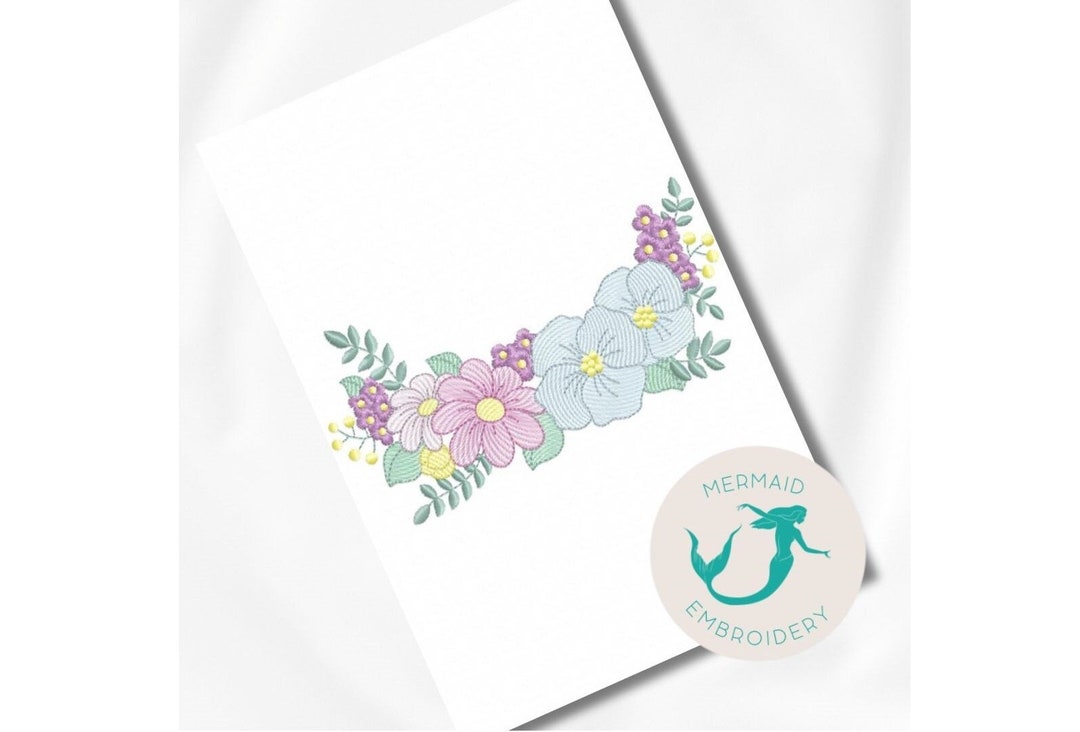 Bunch of Flowers Embroidery Design Frame Embroidery Design Machine ...