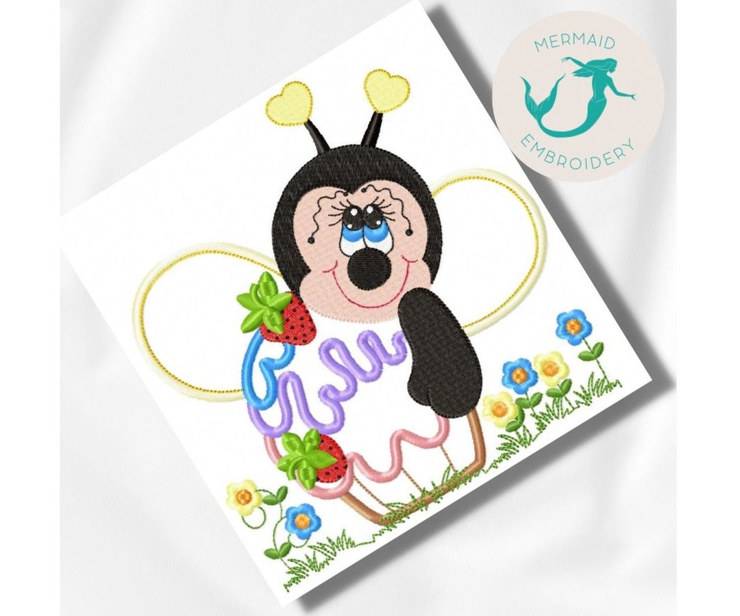 Cute Bee Embroidery Design Kitchen Embroidery Design Machine - Etsy
