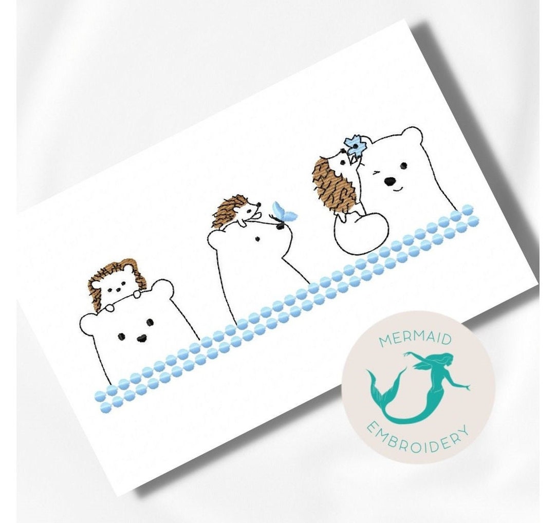 Bear Redwork Embroidery Design Animals Embroidery Design Machine Safari ...