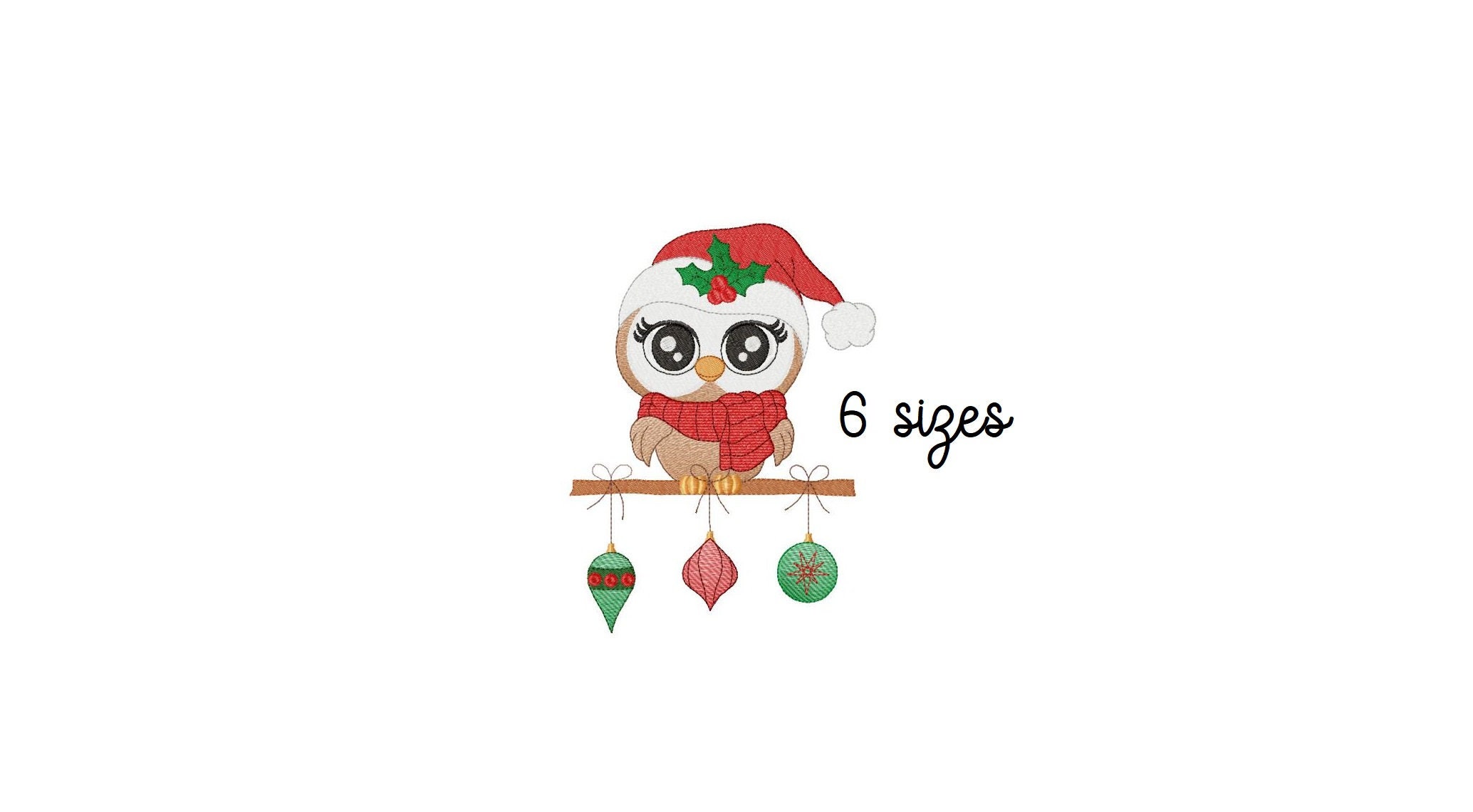Christmas Owl Embroidery Design Machine, Santa Claus Embroidery Pattern ...