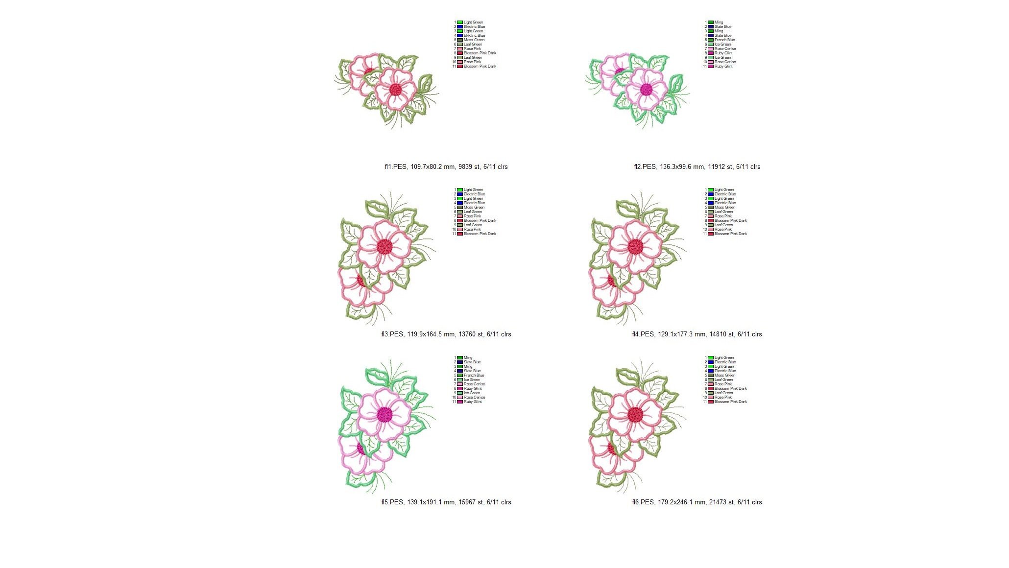 Flowers embroidery design floral embroidery design machine | Etsy