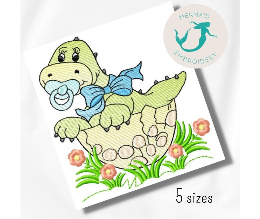Baby Dino Embroidery Design Animals Embroidery Design Machine Baby ...