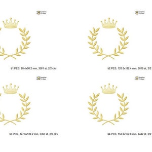 Branch Crown Embroidery Design Frame Embroidery Design Machine Baby ...