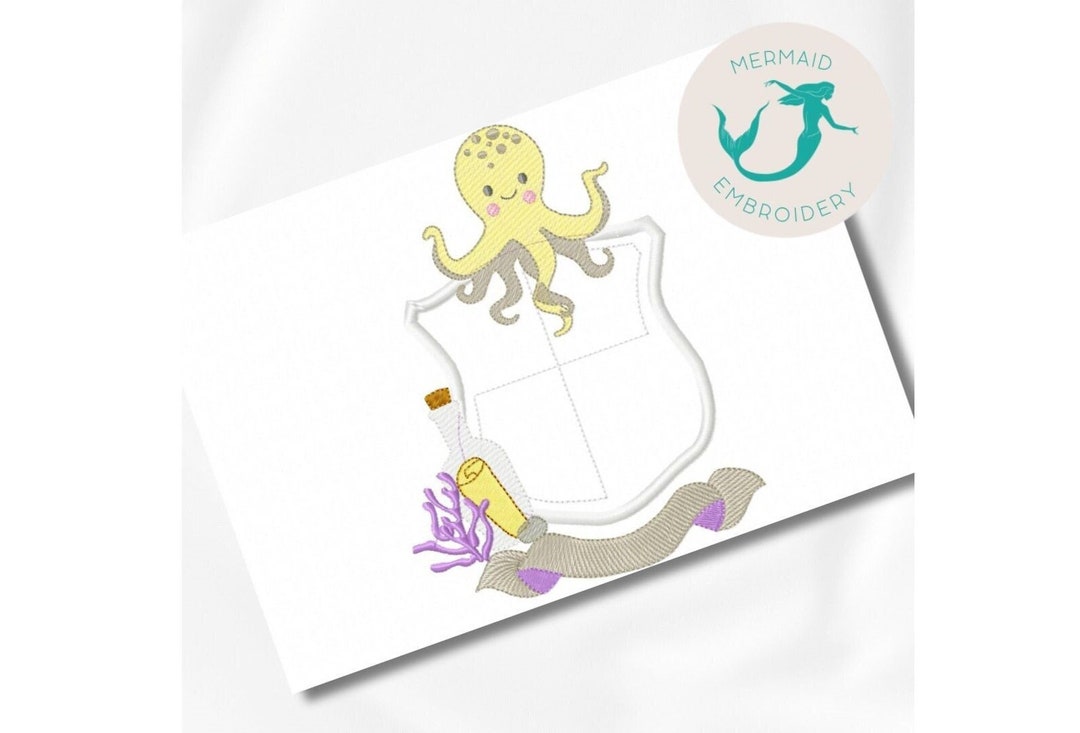 Octopus Frame Embroidery Design Animals Embroidery Design Machine Baby ...