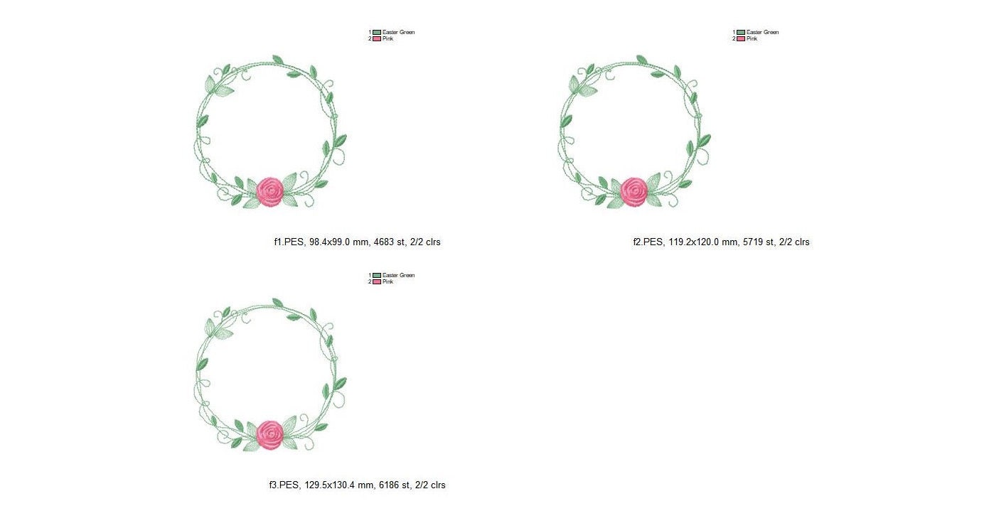 Frame Flower Embroidery Design Frame Embroidery Design Machine - Etsy