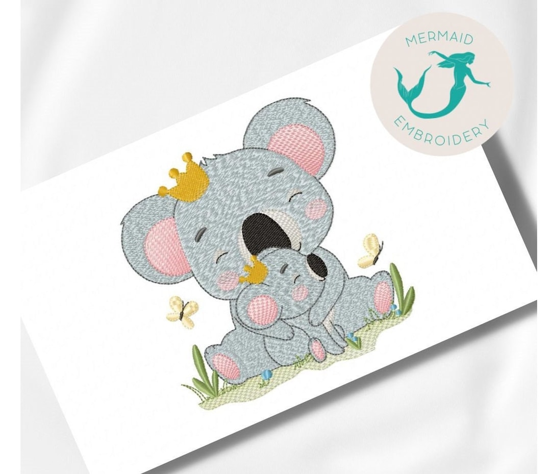 Koala Prince Family Embroidery Designs Baby Embroidery Design Machine ...