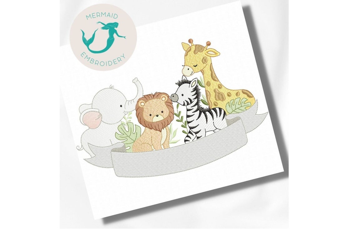 Sweet Safari Embroidery Design Animals Embroidery Design Machine Lion ...