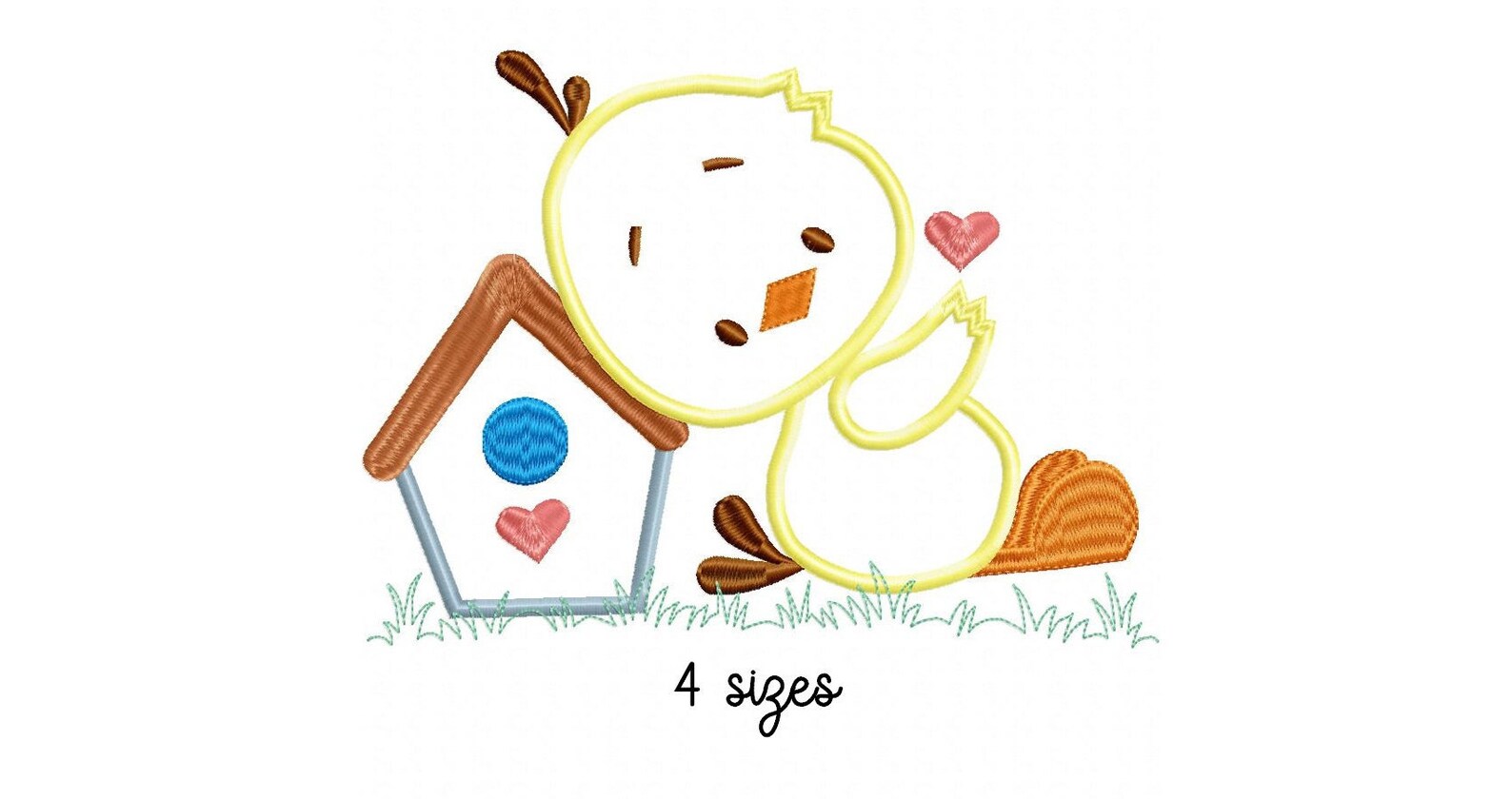 Cute Little Duck Applique Design Baby Embroidery Design - Etsy