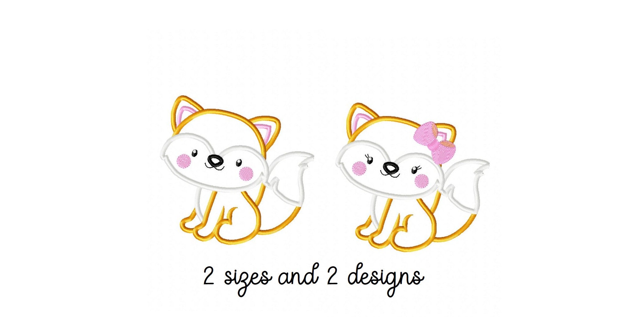 Fox Applique embroidery design animals embroidery design | Etsy