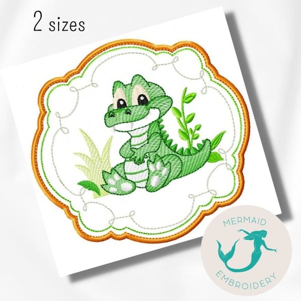 Alligator Embroidery - Etsy