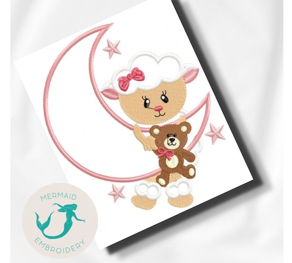 Cute Sheep Embroidery Design Animals Embroidery Design | Etsy