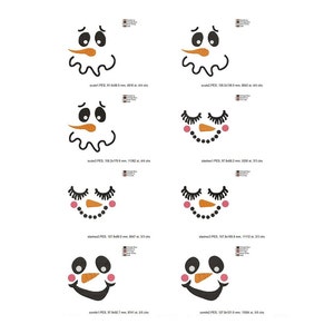 Snowman Faces Embroidery Design Machine, Christmas Embroidery Pattern ...