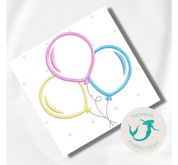 Balloons Embroidery Design Baby Embroidery Design Machine - Etsy