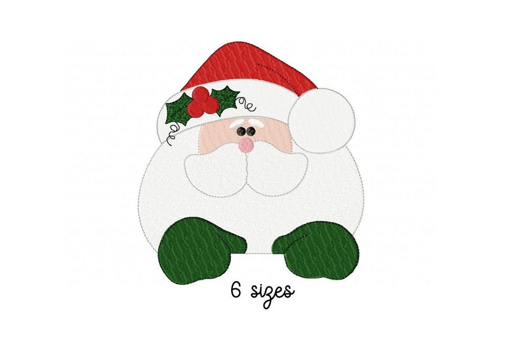 Santa Claus Face Embroidery Design Machine, Christmas Embroidery ...