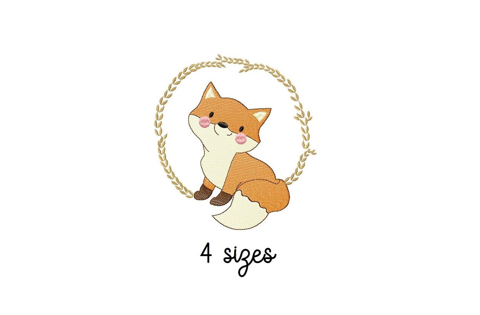 Cute Fox Embroidery Design Animals Embroidery Design Machine Kids ...