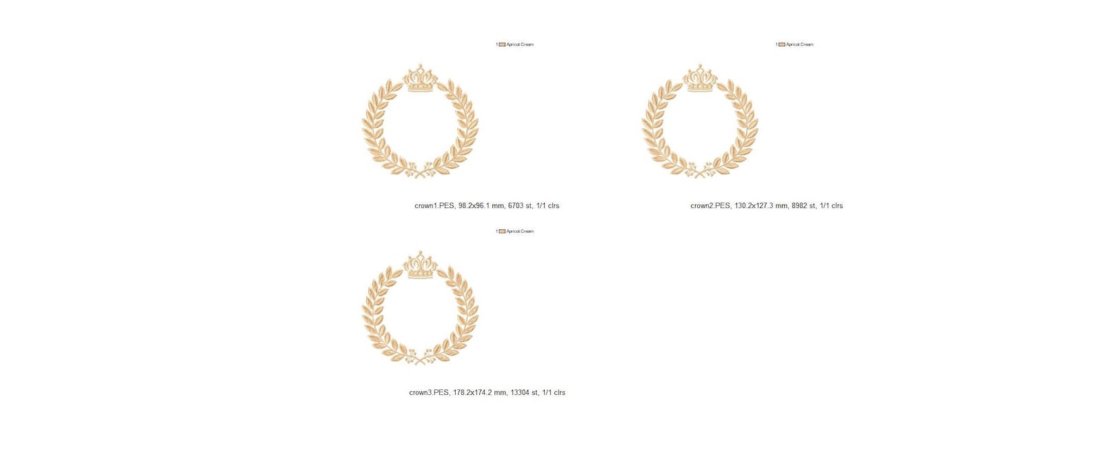 Crown Embroidery Design Frames Embroidery Design Machine - Etsy