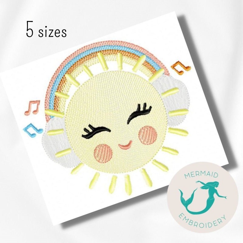 Embroidery Design Sun - Etsy