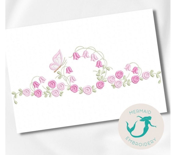 Tulip Branch Embroidery Design Frame Embroidery Design Machine | Etsy