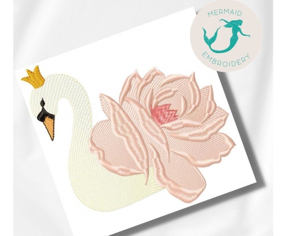 Swan Embroidery Design Baby Embroidery Design Machine Animals - Etsy
