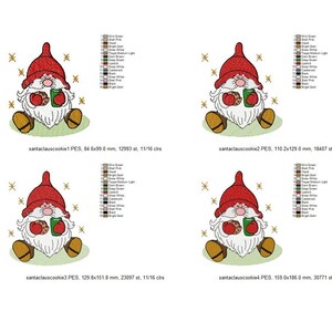 Santa Claus Cookies Embroidery Design Machine Christmas - Etsy