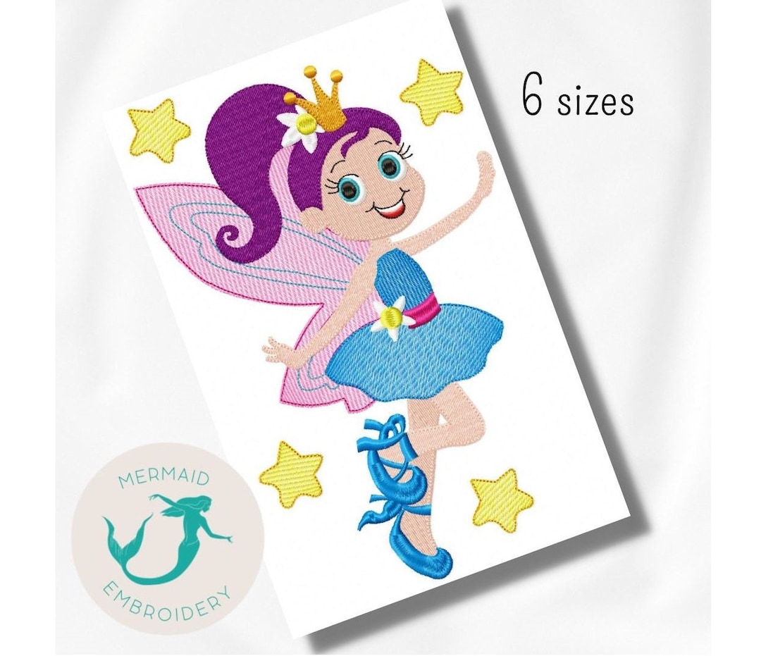 Cute Fairy Embroidery Designs, Girly Embroidery Design Machine, Magical ...