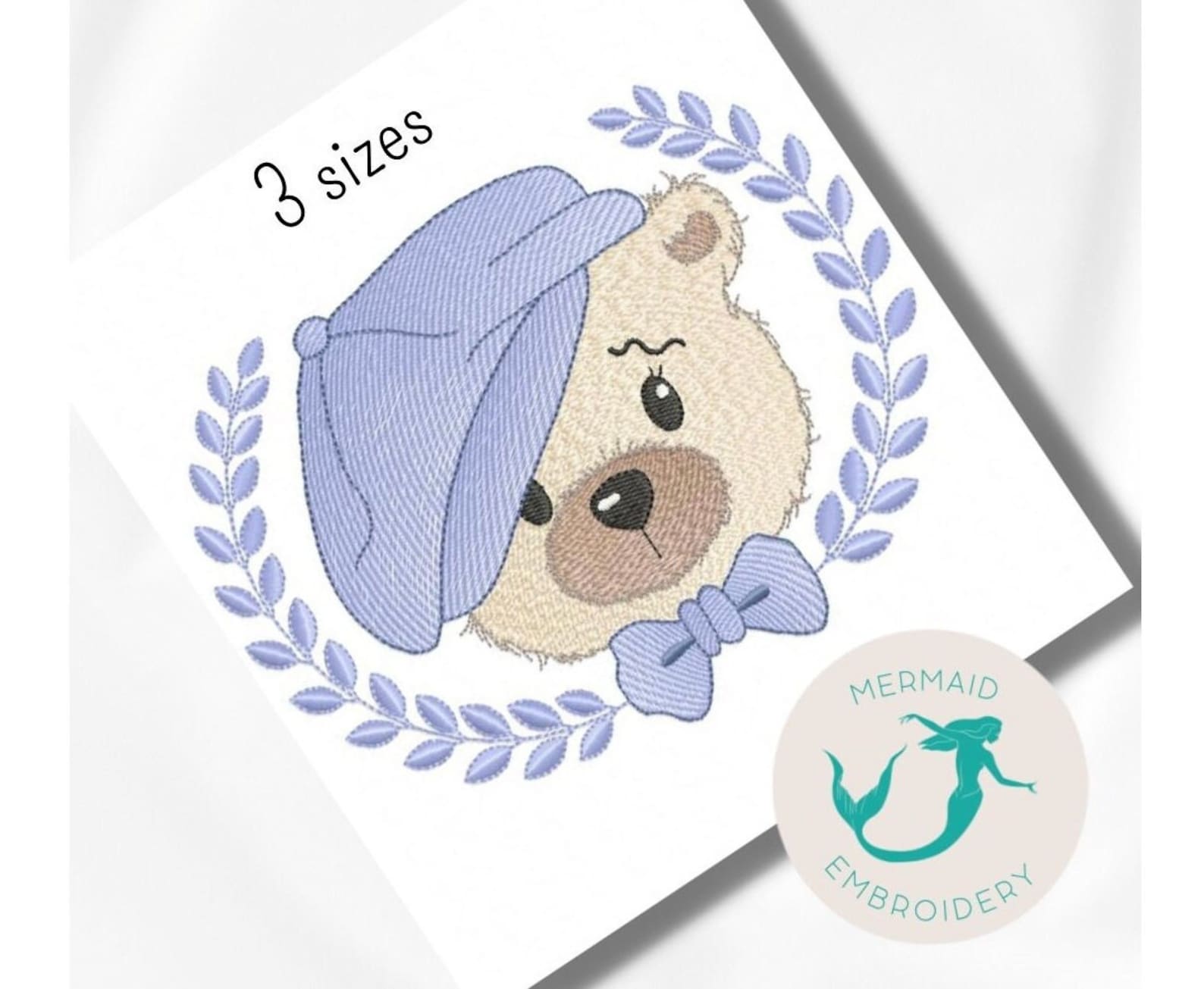 Bear Boy Frame Blue Embroidery Design Boy Embroidery Design - Etsy