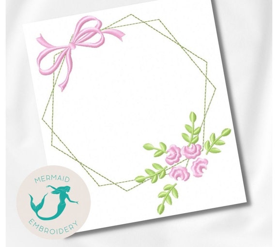 Frame Ribbon Embroidery Design Frame Embroidery Design Machine - Etsy