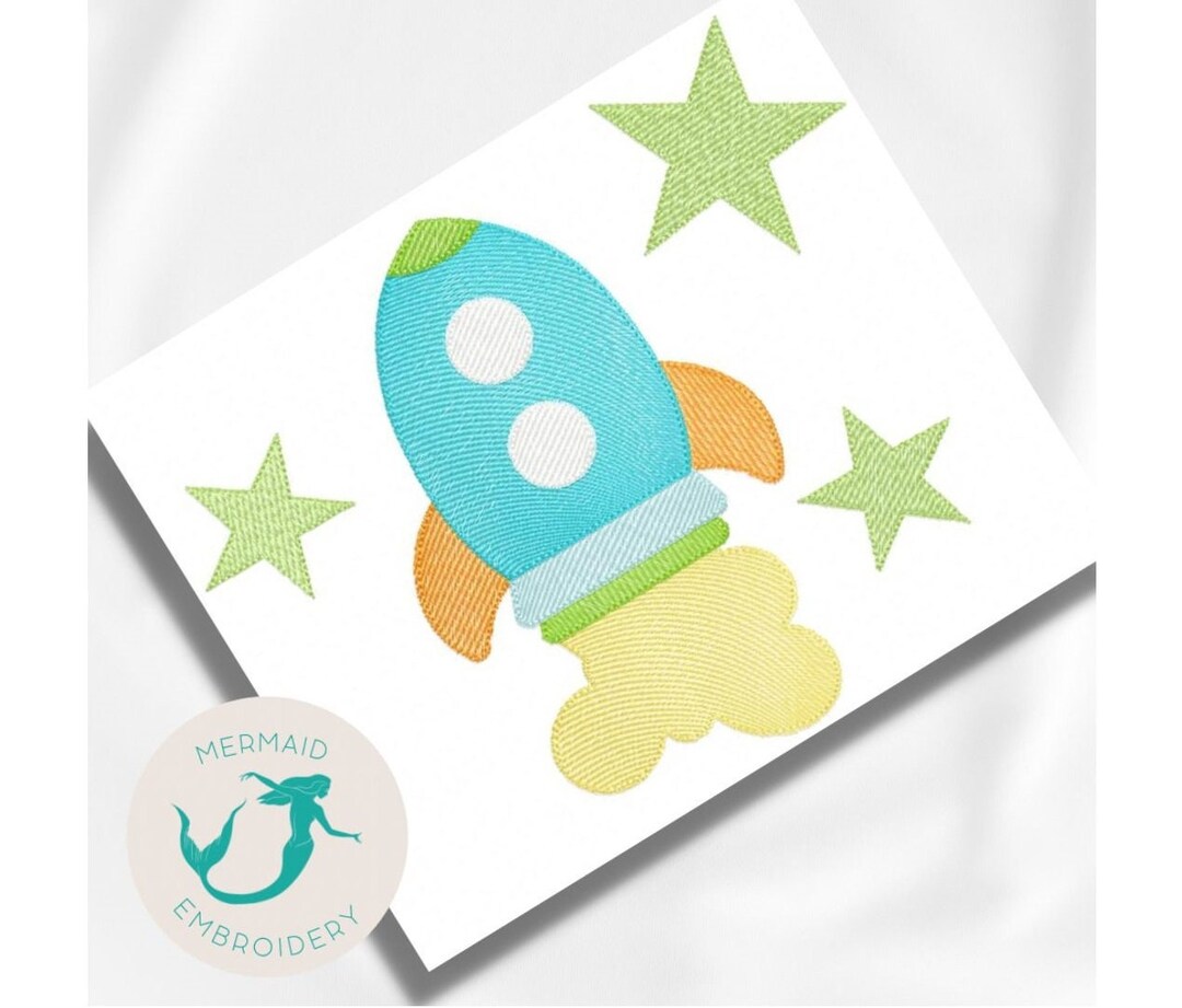 Spaceship Embroidery Design, Baby Embroidery Design Machine, Newborn ...