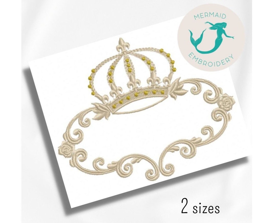 Frame Crown Embroidery Design Frames Embroidery Design Machine Crowns ...