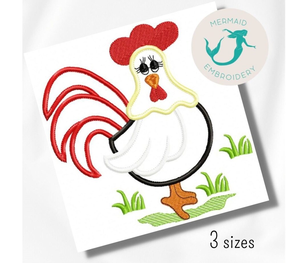 Cute Chicken Embroidery Design Kitchen Embroidery Design Machine ...