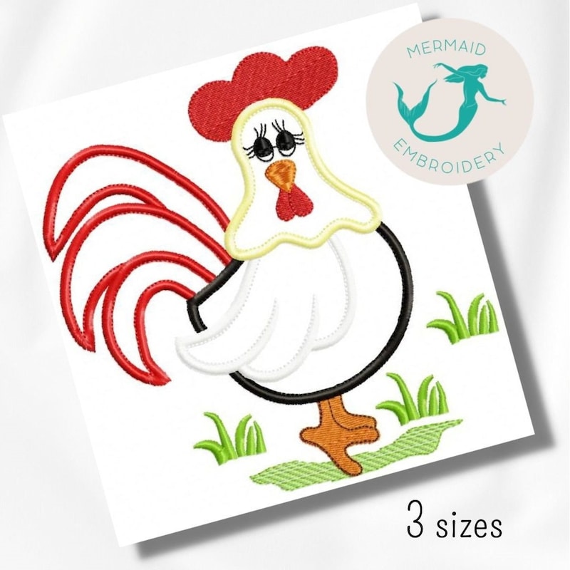 Chicken Embroidery - Etsy