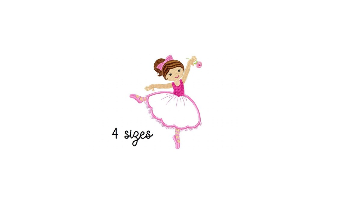 Beautiful Ballerina Embroidery Designs Girl Embroidery Design Machine ...