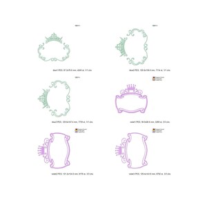 2 Frame Crown Embroidery Design Frames Embroidery Design Machine Crown ...