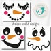 Snowman Faces Embroidery Design Machine, Christmas Embroidery Pattern ...