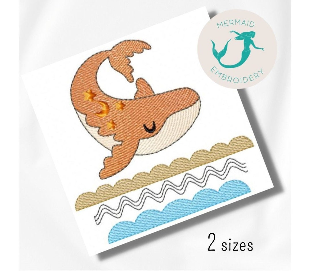 Whale Embroidery Design, Animals Embroidery Design Machine, Sailor ...