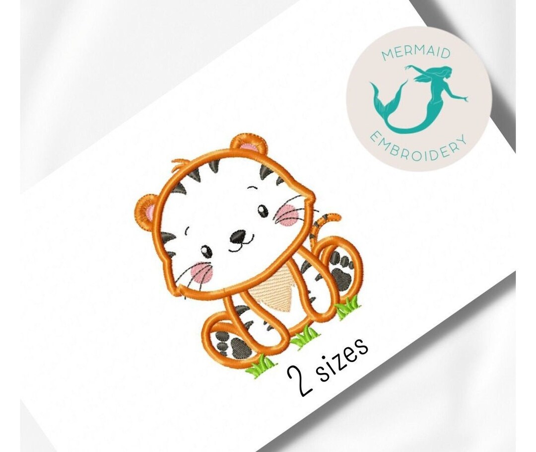 Tiger Applique Embroidery Design Baby Embroidery Design Machine Animals ...