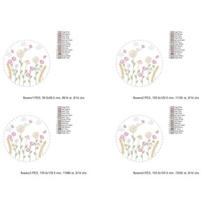 Flowers Circle Embroidery Design Frame Embroidery Design Machine Floral ...