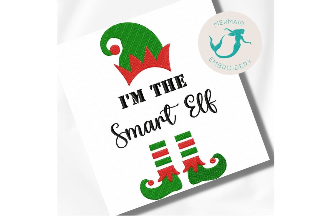 I'm the Smart Elf Embroidery Design Machine, Santa Claus Embroidery ...