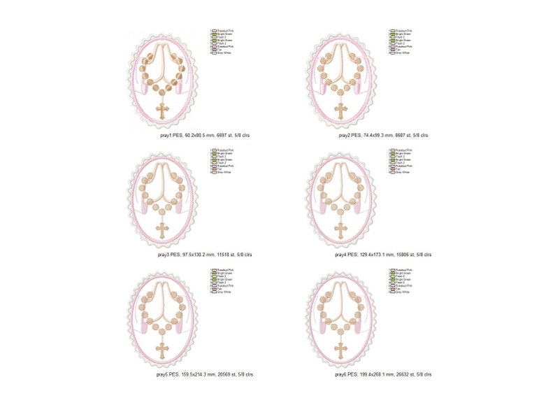 Pray Embroidery Machine Designs, Catholic Embroidery Design, Baby ...