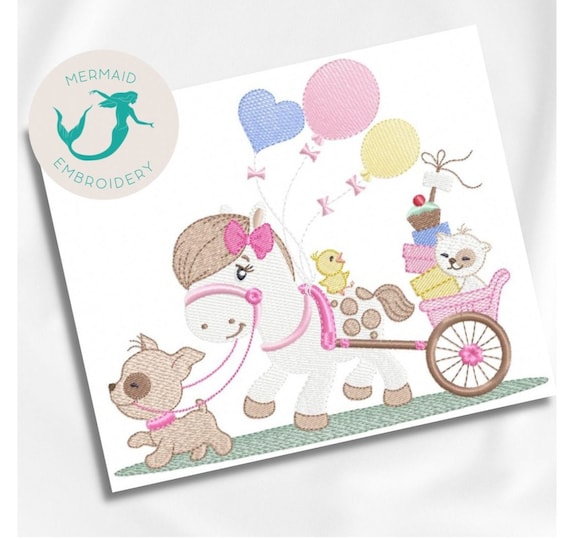 Cute Horse Embroidery Design Baby Embroidery Design Machine - Etsy