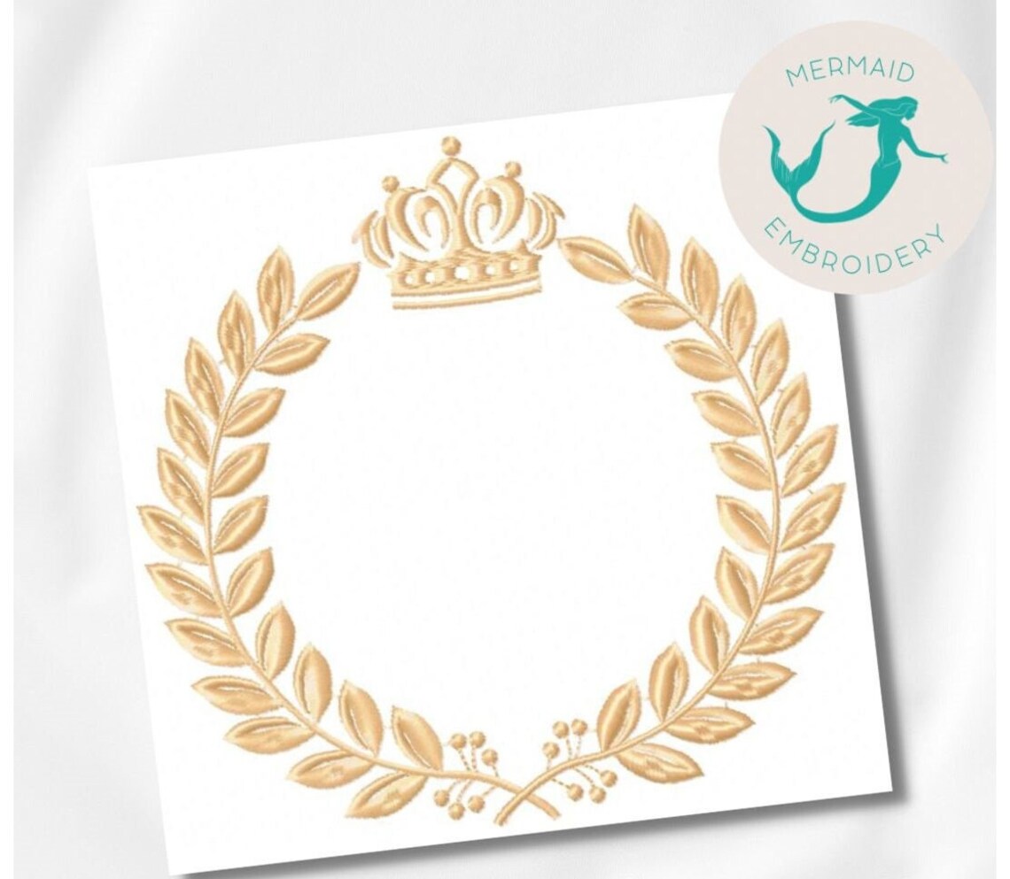 Crown Embroidery Design Frames Embroidery Design Machine - Etsy