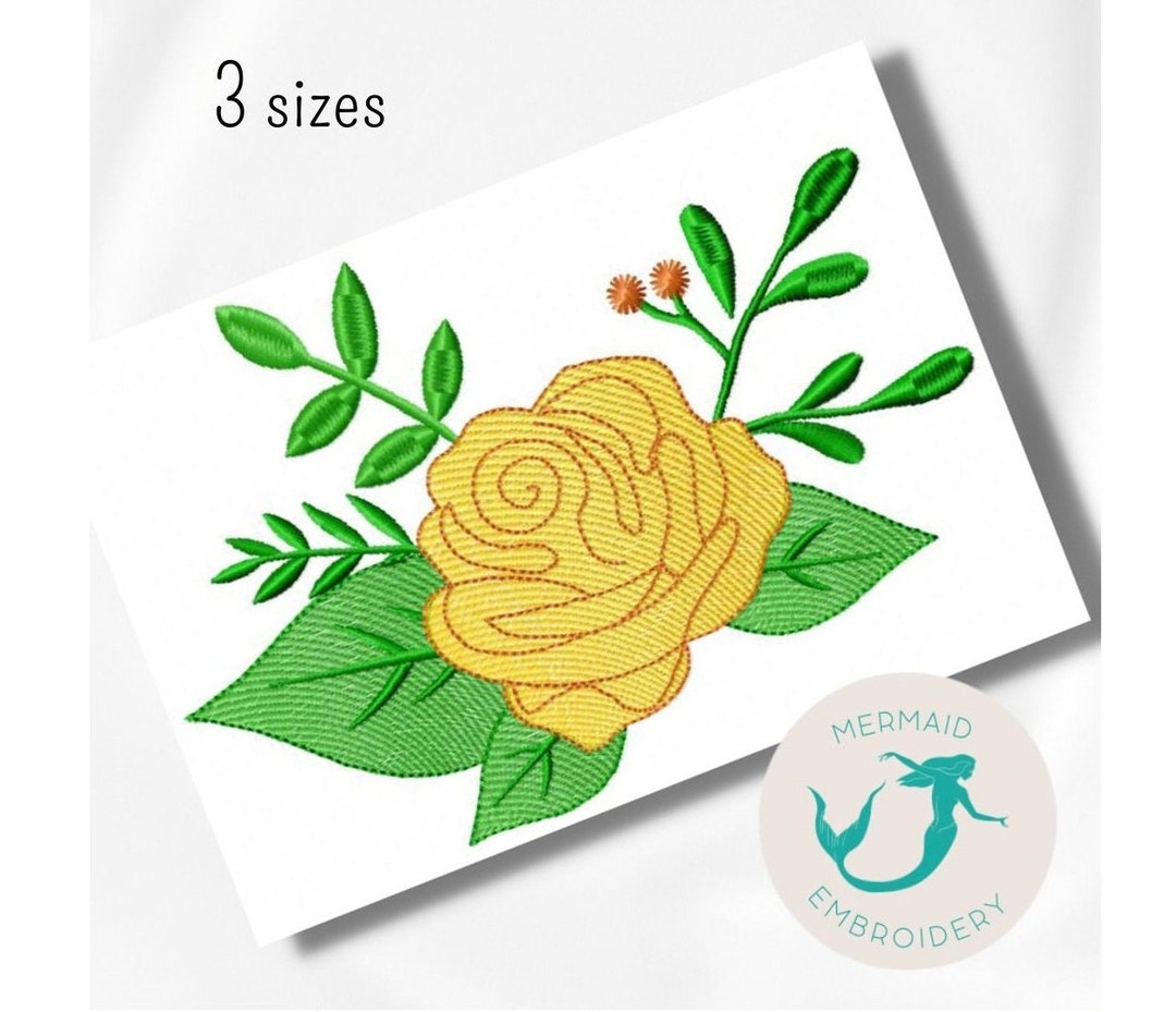Yellow Flower Embroidery Design Floral Embroidery Design Machine Flower ...