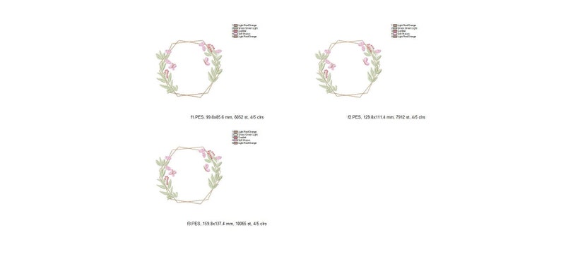 Frame Branch Embroidery Design Frame Embroidery Design Machine Floral ...