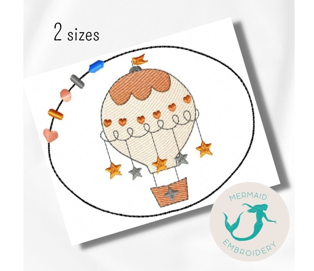 Balloon Frame Embroidery Design Baby Embroidery Design Machine Newborn ...