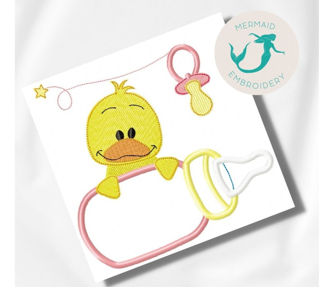 Cute Duck Girl Embroidery Design, Baby Embroidery Design Machine ...