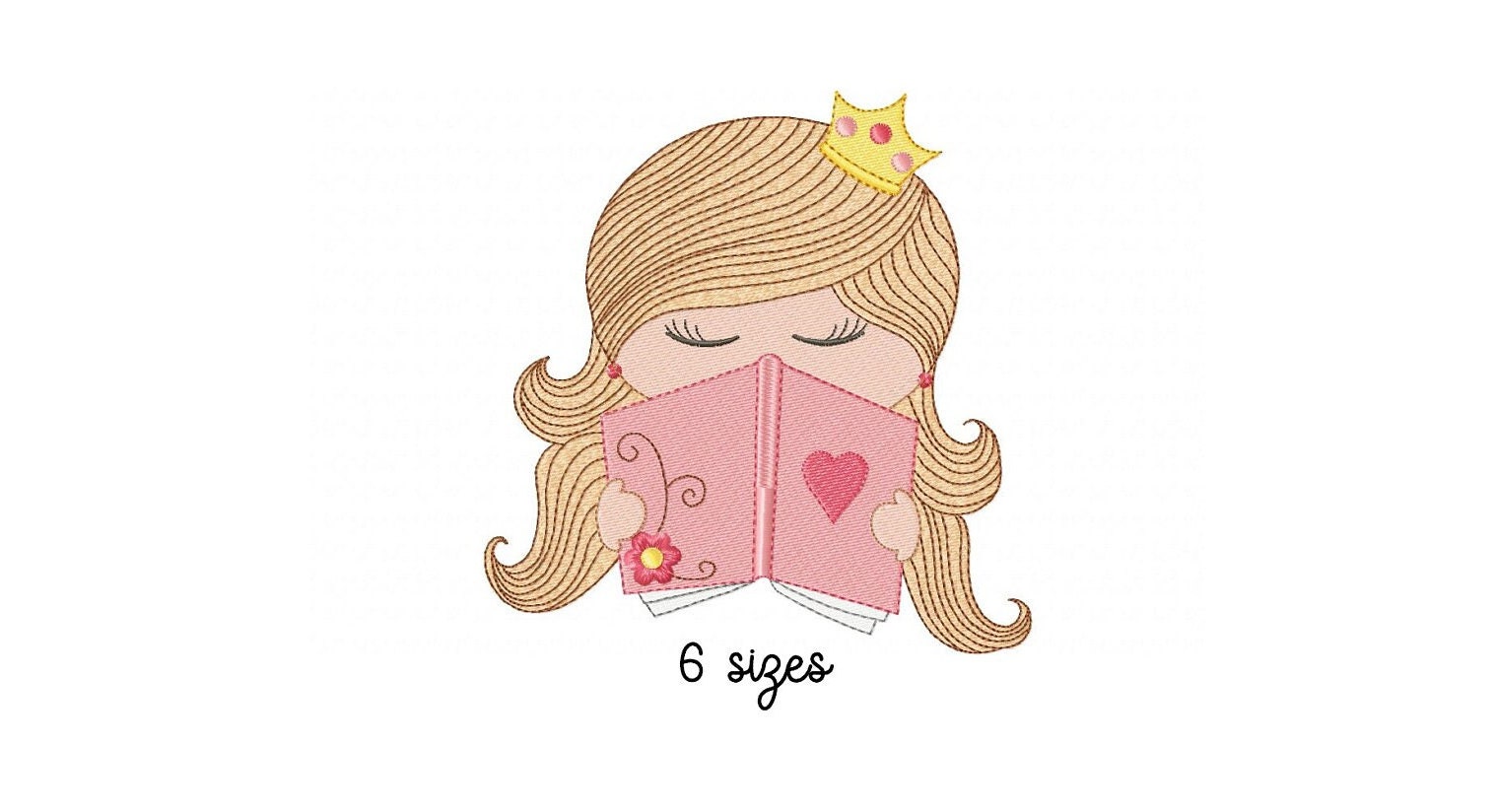Girl Book Embroidery Design Kids Embroidery Design Machine | Etsy